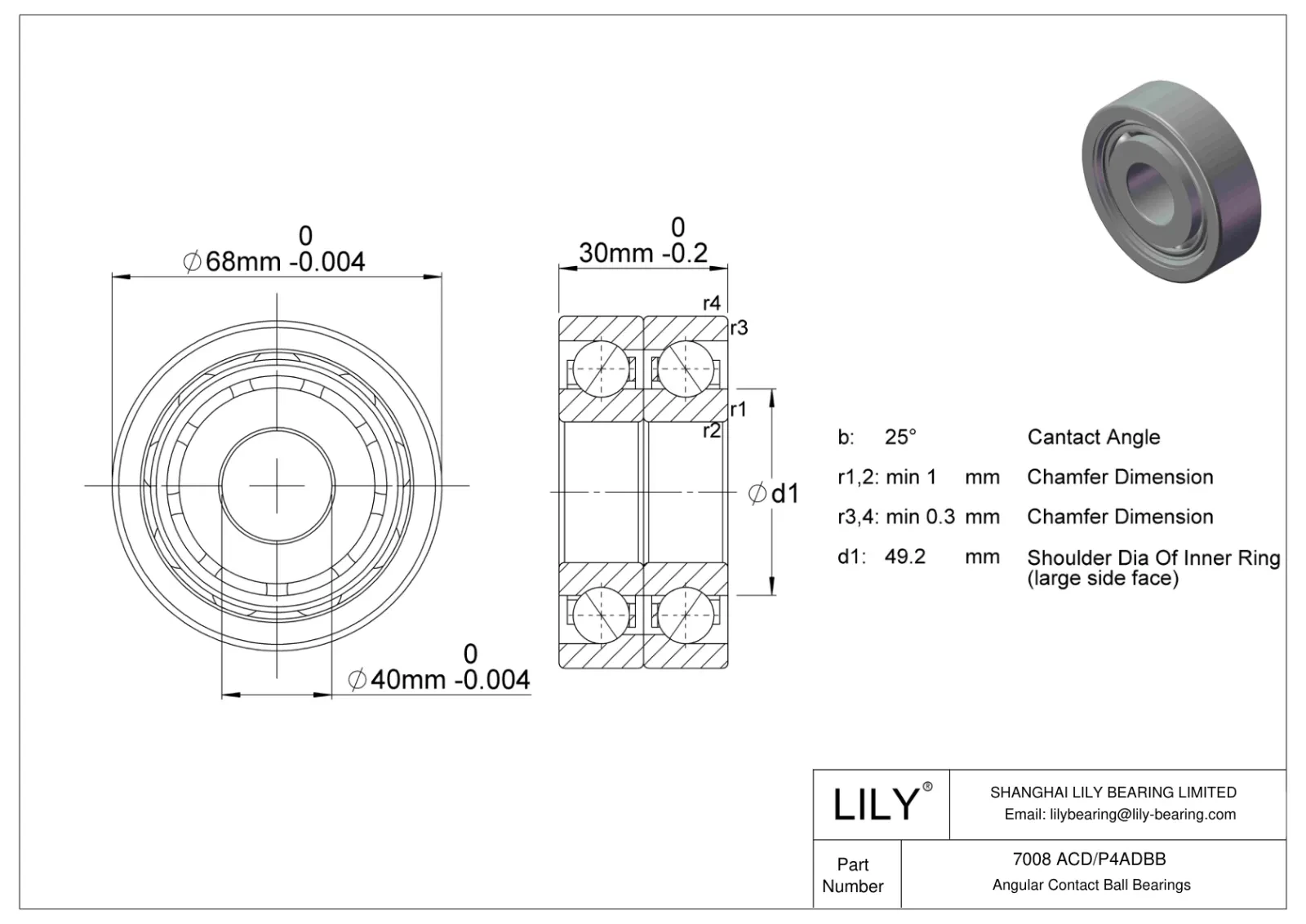 7008 ACD/P4ADBB | Super Precision Angular Contact Ball Bearings - SKF ...
