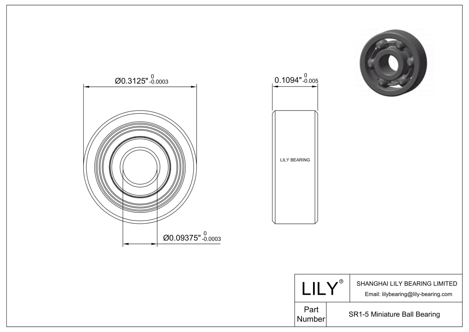DDRI-5 | Inch Size NMB Bearings - NMB | LILY Bearing