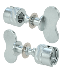 Wing Head Quarter-Turn CaptivePanel Screws with Front Press-Fit Nut ...