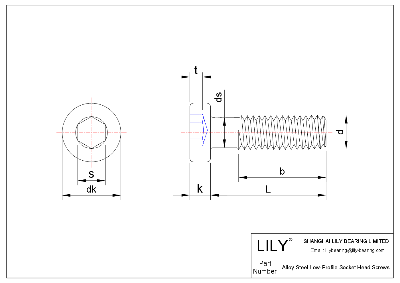 93070A125 | Alloy Steel Low-Profile Socket Head Screws | LILY Bearing