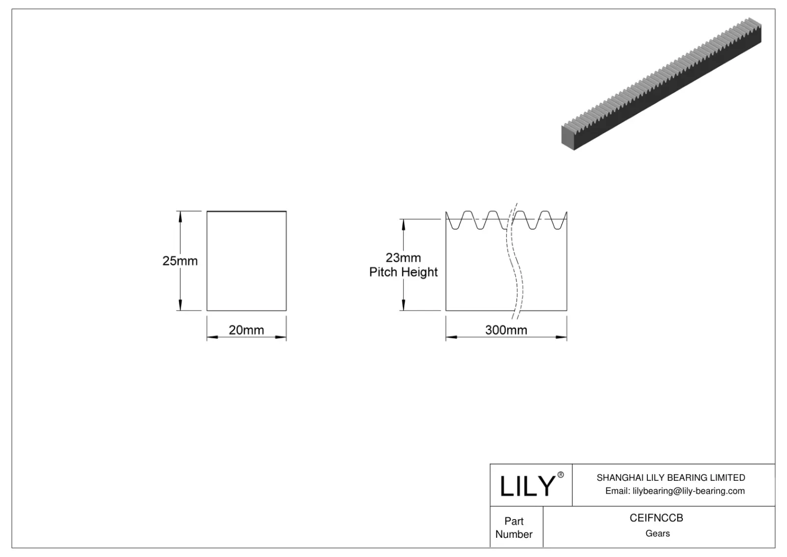 2485N221 | Metal Metric Rectangular Gear Racks - 20° Pressure Angle ...