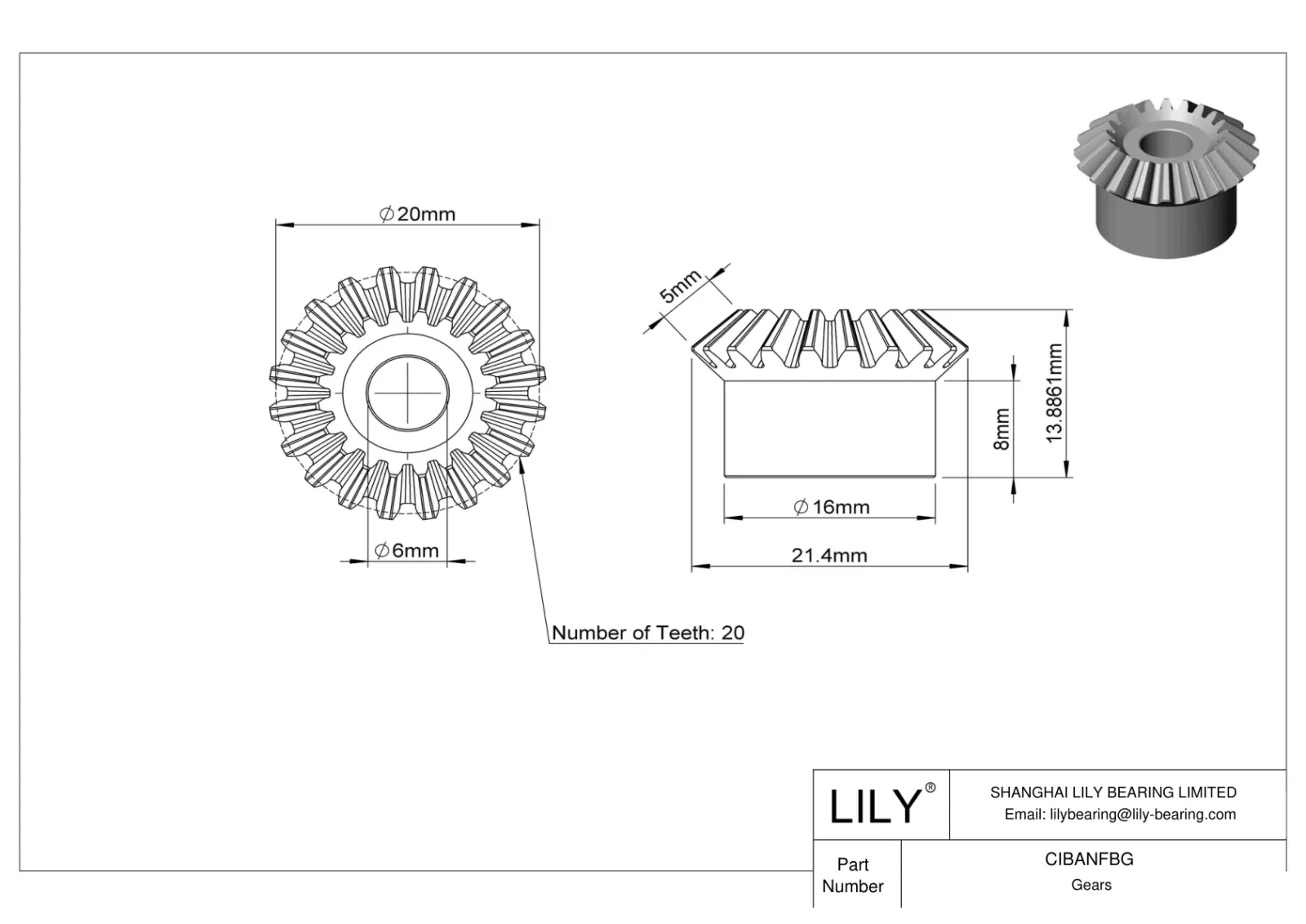 2810N516 | Plastic Metric Gears | LILY Bearing