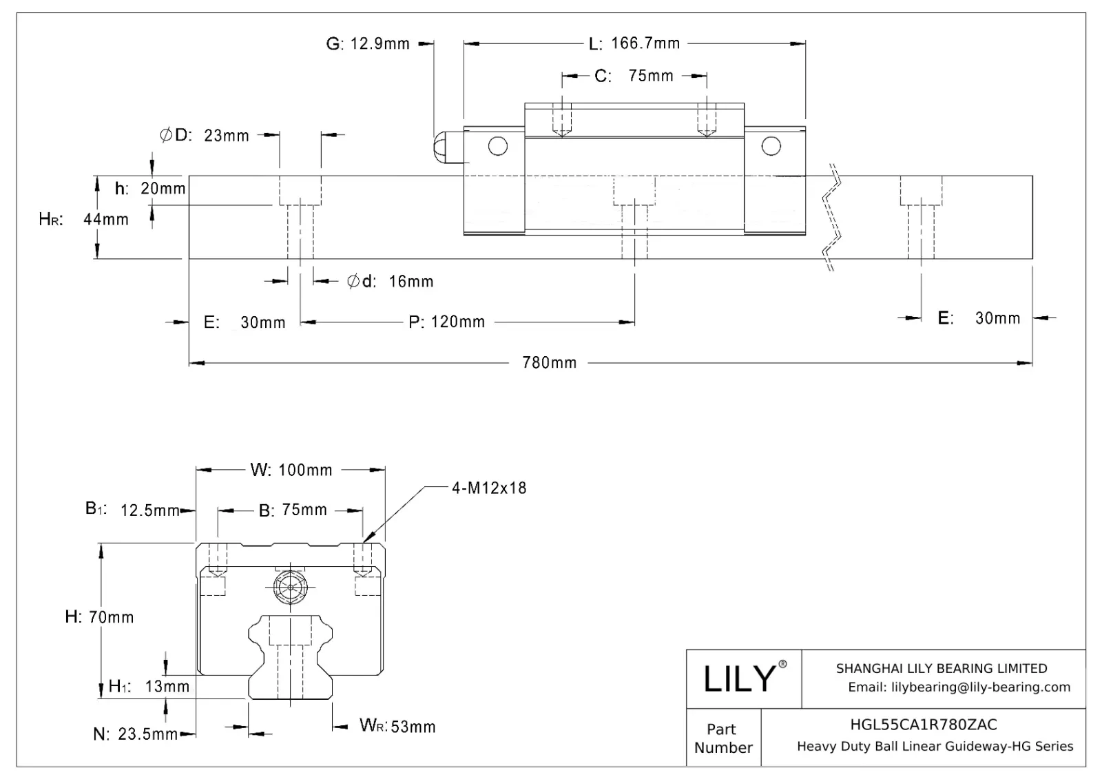 HGL55CA1R780ZAC | Heavy Duty Ball Linear Guideway-HG Series - HIWIN ...