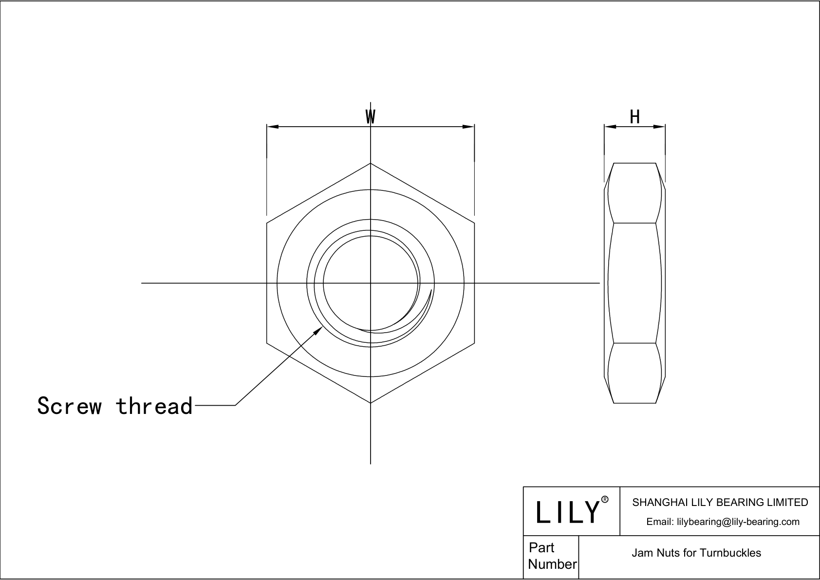 2995T904 | Jam Nuts for Turnbuckles | LILY Bearing