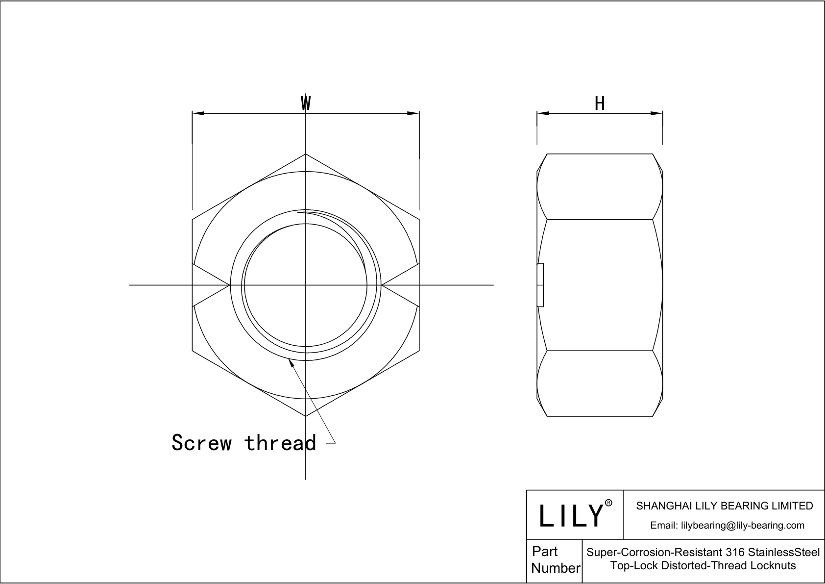 95885A430 | Super-Corrosion-Resistant 316 StainlessSteel Top-Lock ...