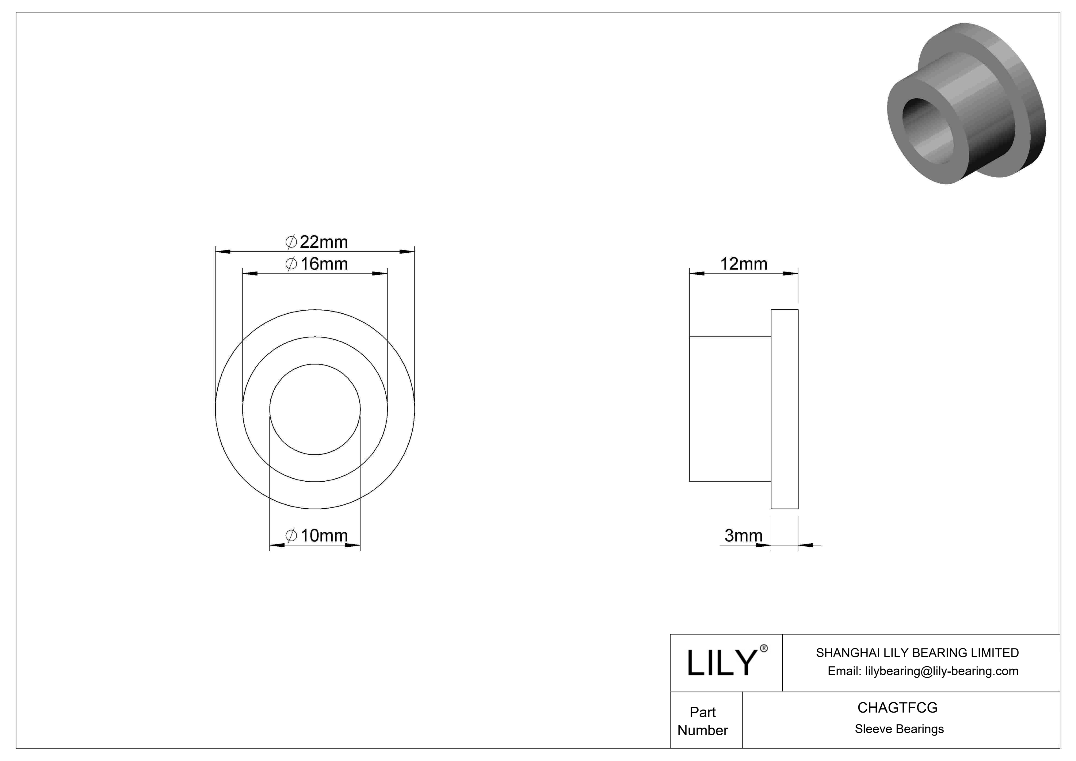 2706T526 | Ultra-Low-Friction Dry-Running Flanged Sleeve Bearings ...