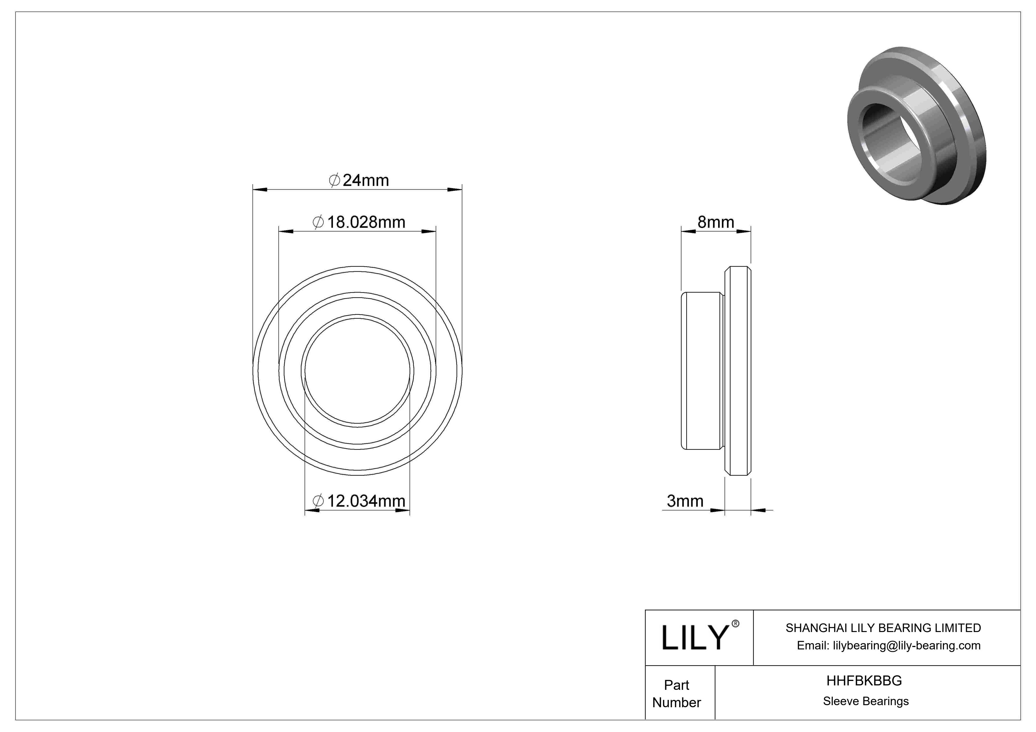 7751K116 | High-Load Dry-Running Flanged Sleeve Bearings | LILY Bearing