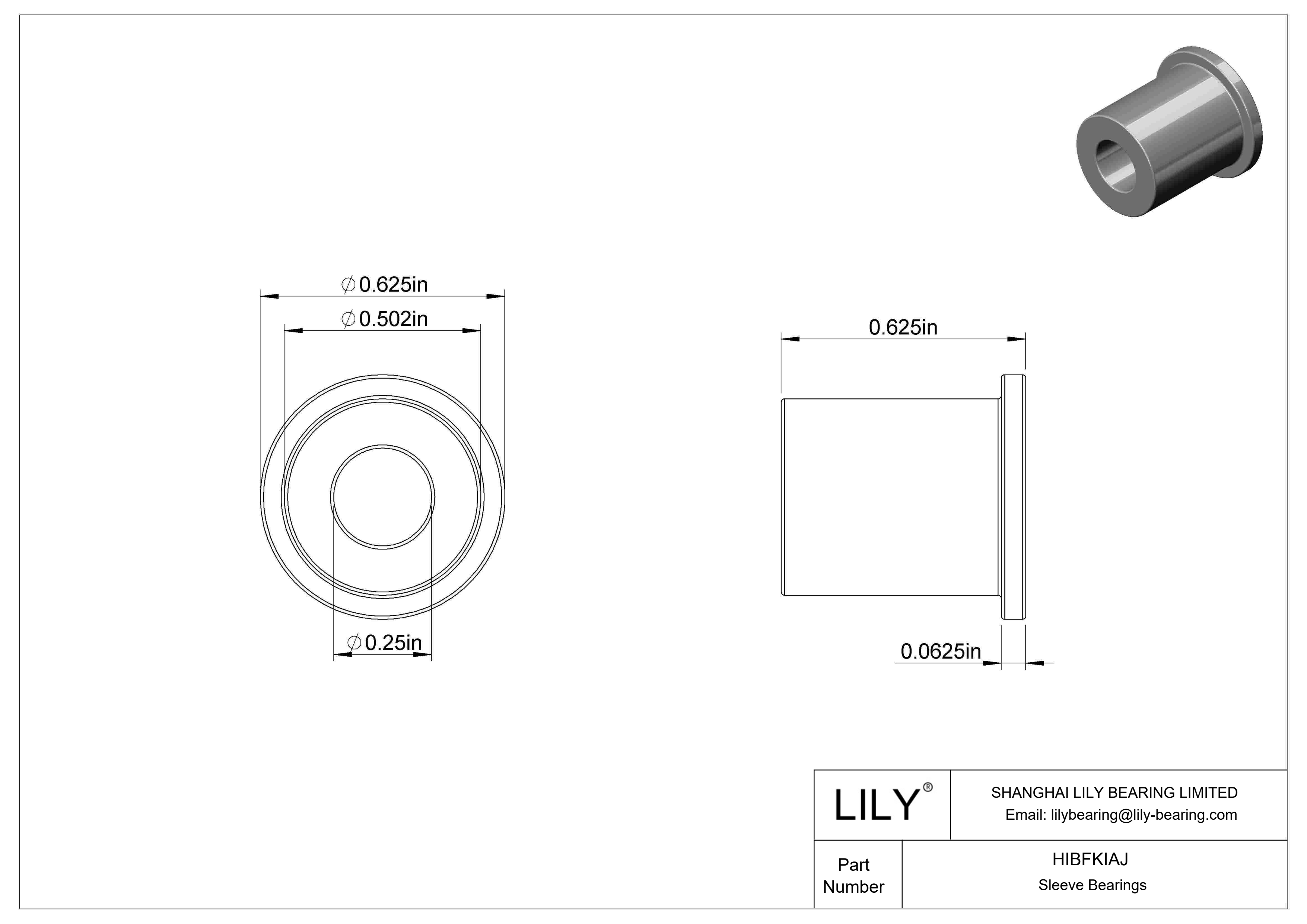 7815K809 | Multipurpose Flanged Sleeve Bearings | LILY Bearing