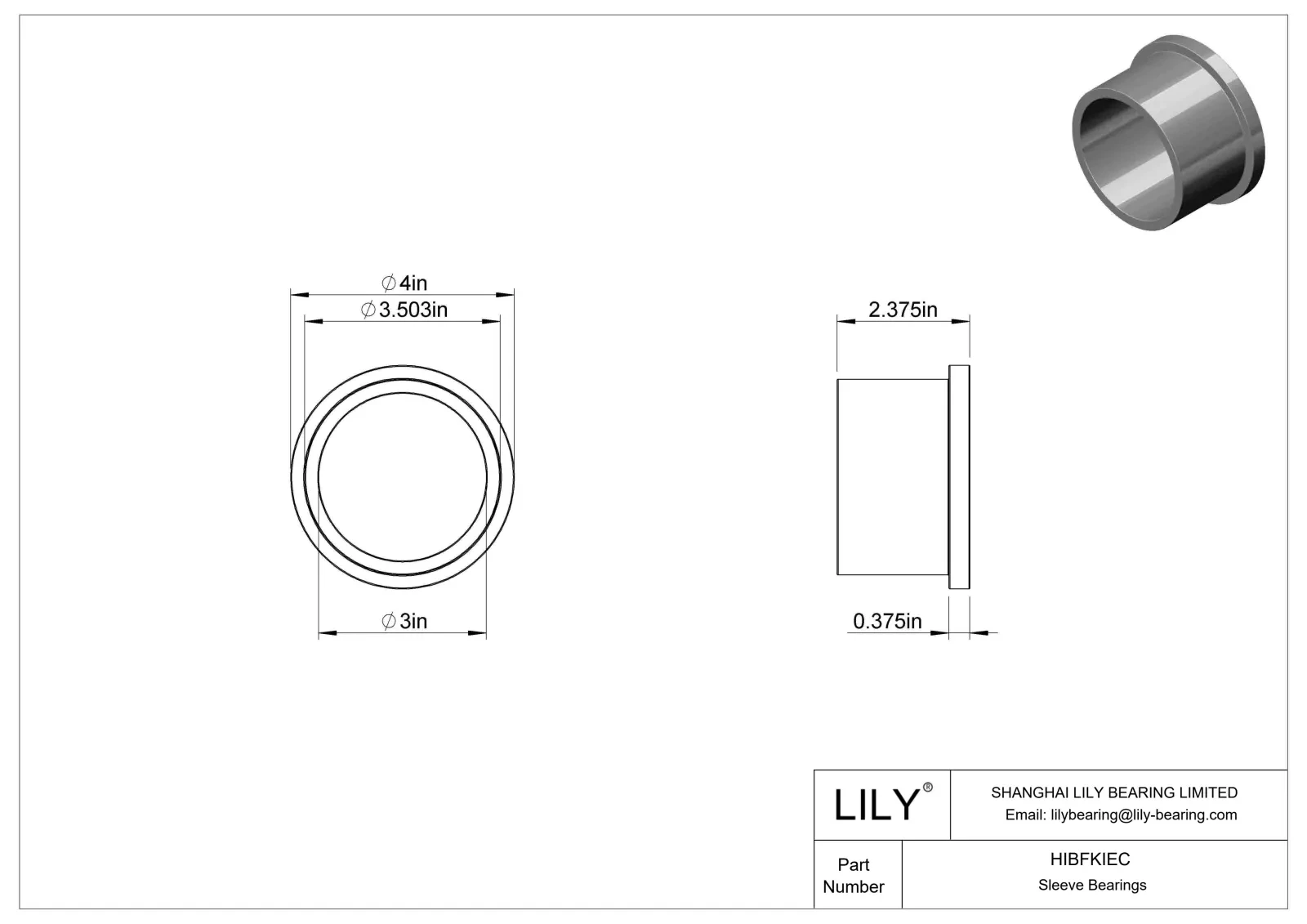 7815K842 | Multipurpose Flanged Sleeve Bearings | LILY Bearing