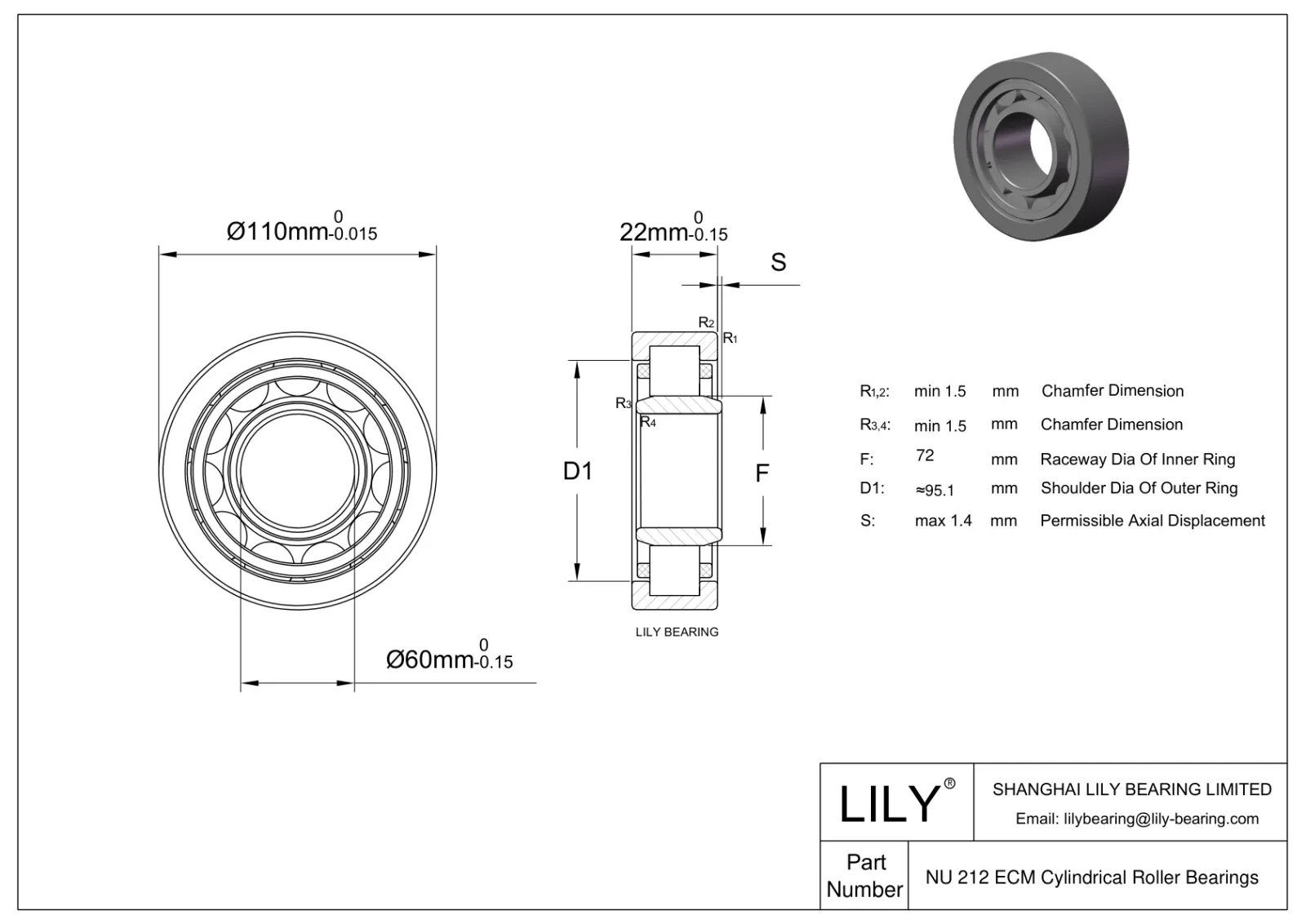 NU 212 ECM | Single Row Cylindrical Roller Bearings With Inner Ring ...