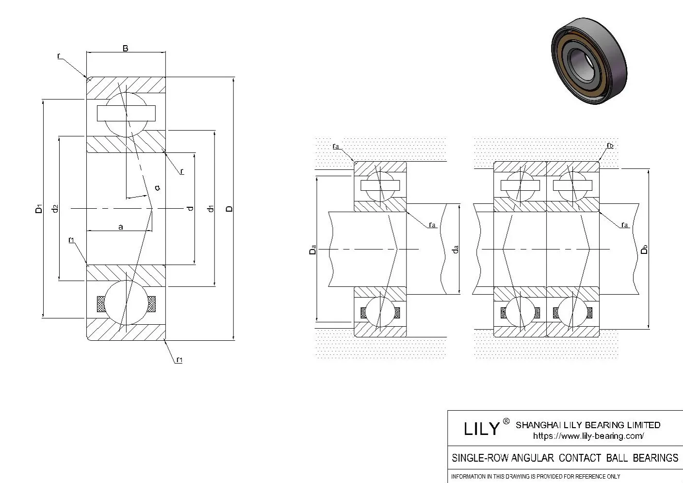SS7206 | Stainless Steel Single Row Angular Contact Ball Bearings ...