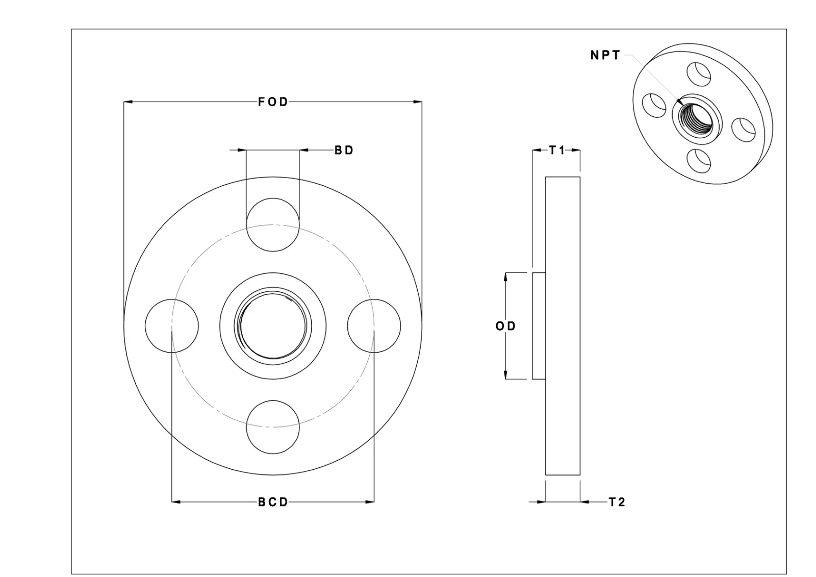 44705K229 | Low-Pressure Aluminum Threaded Pipe Flanges | LILY Bearing