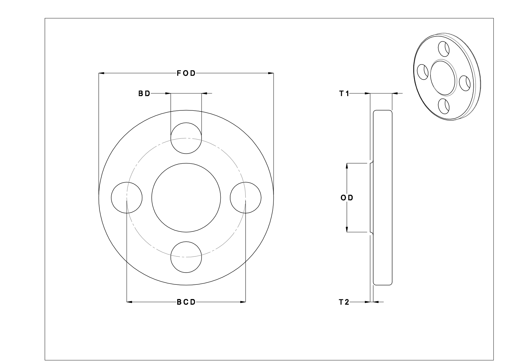 68095K384 | Low-Pressure Steel Unthreaded Pipe Flanges | LILY Bearing