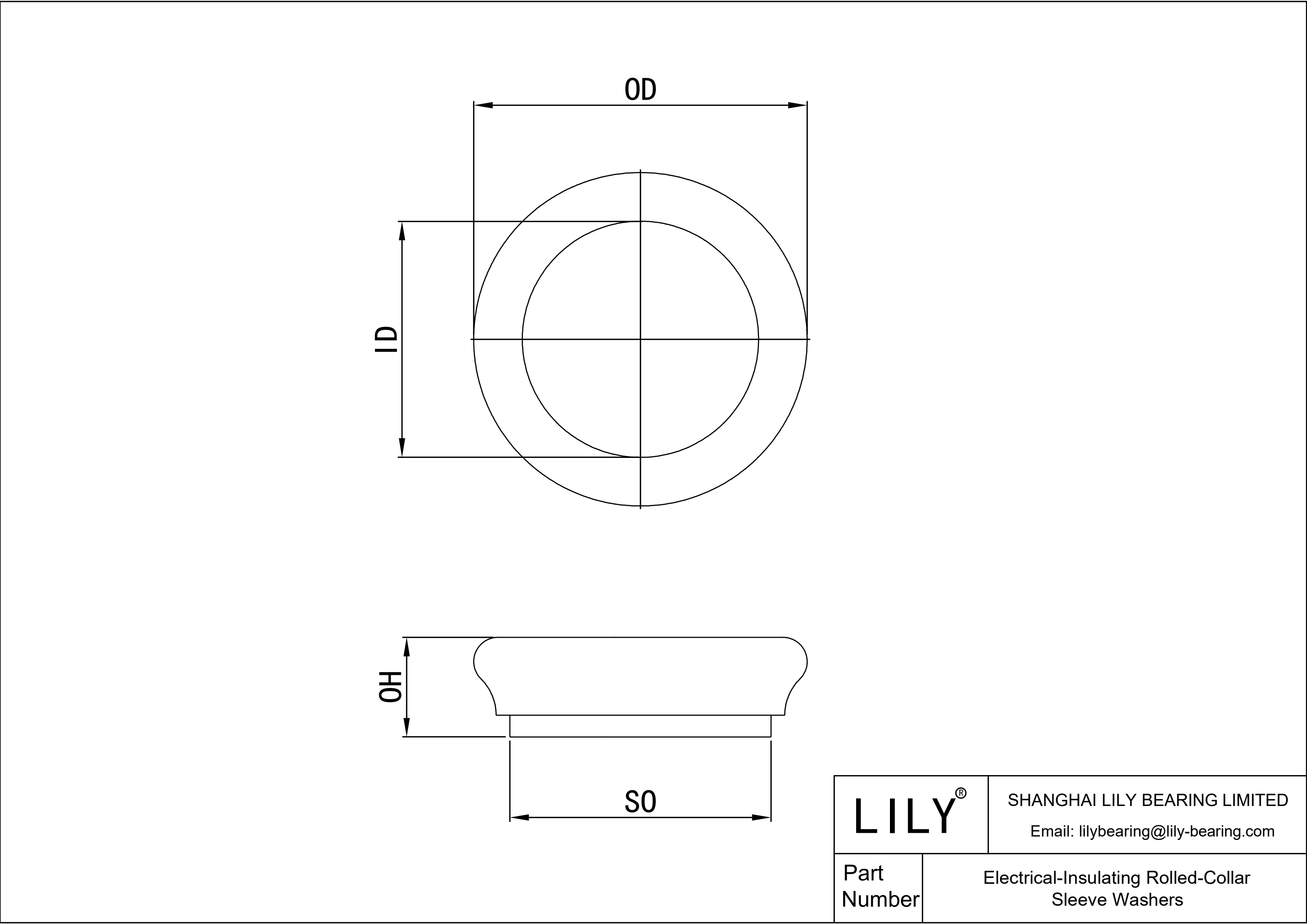 90097A216 | Electrical-Insulating Rolled-Collar Sleeve Washers | LILY ...
