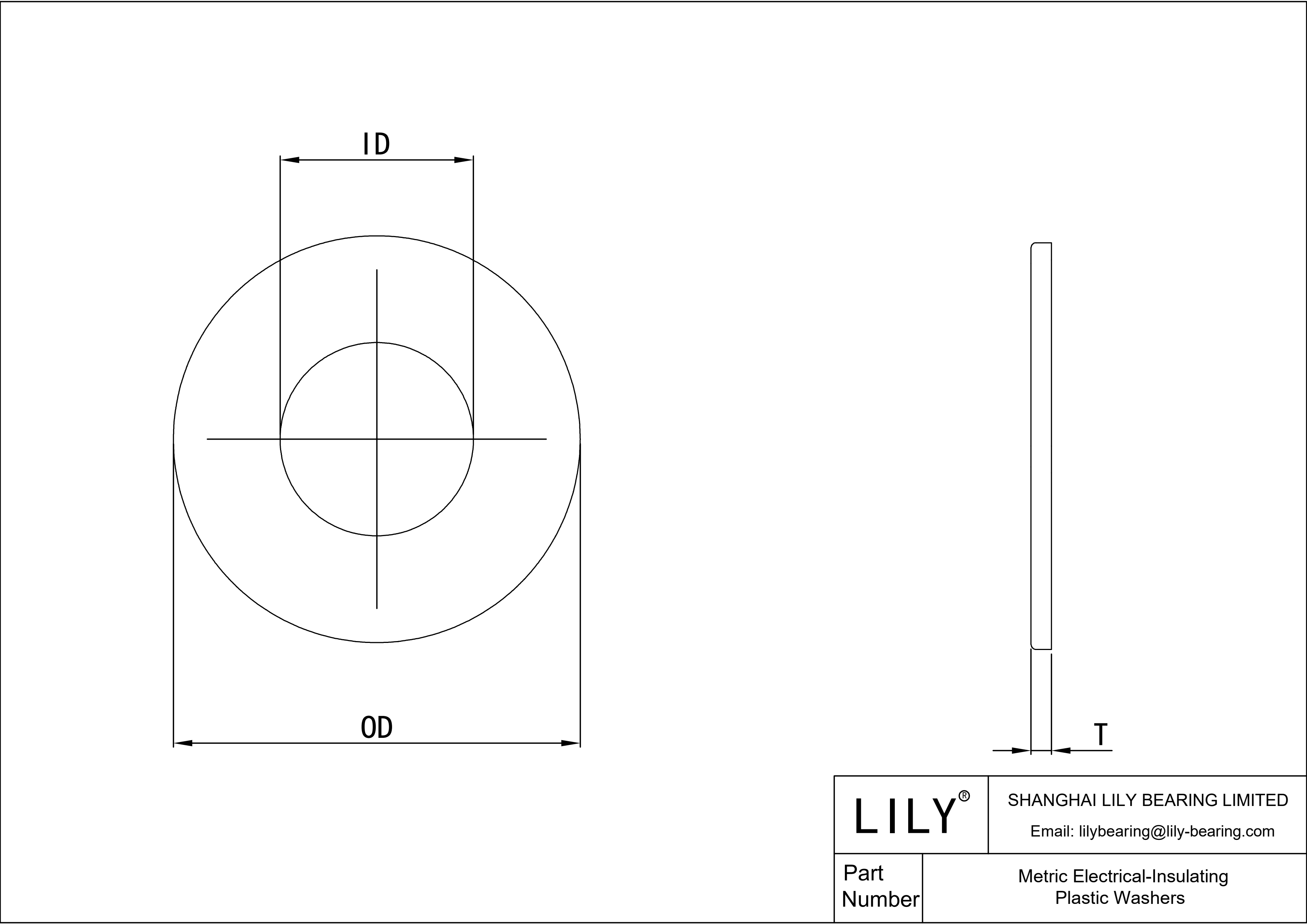 95225A325 | Metric Electrical-Insulating Plastic Washers | LILY Bearing