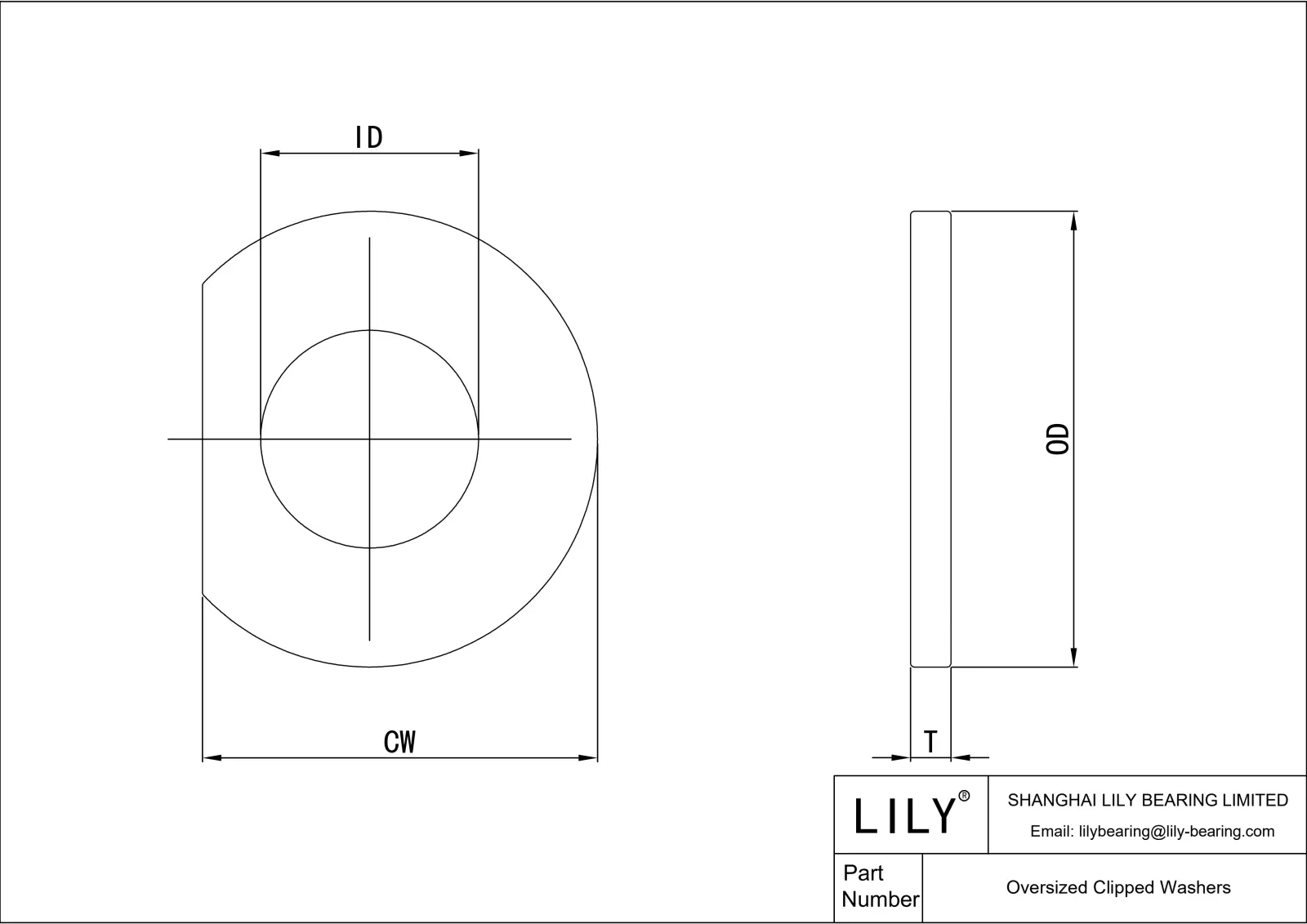 91717A202 | Oversized Clipped Washers | LILY Bearing